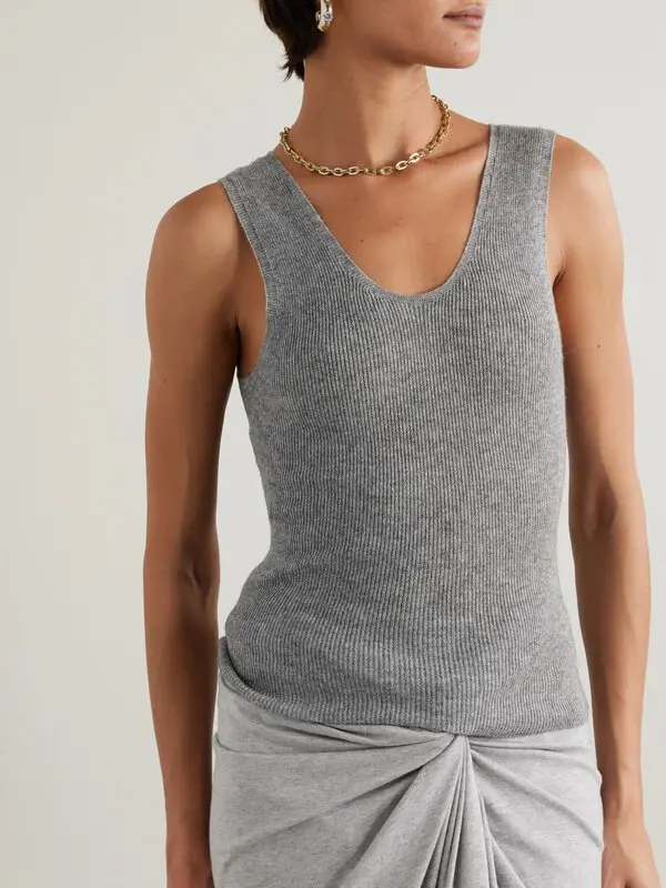 THE ELDER STATESMAN Delicash Cashmere And Silk Blend Vest