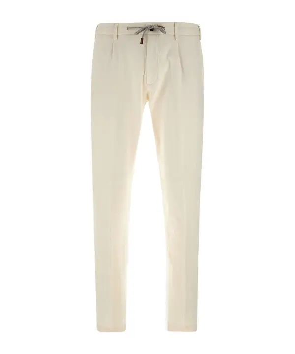Eleventy Drawstring-waist Tapered Trousers