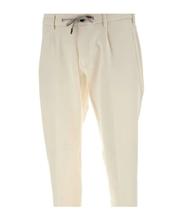 Eleventy Drawstring-waist Tapered Trousers