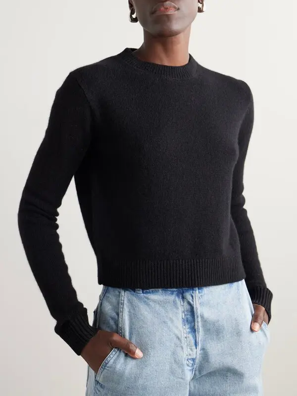 THE ELDER STATESMAN Cropped Cashmere Sweater