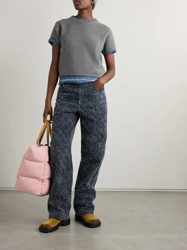 THE ELDER STATESMAN Short-sleeved Cashmere Sweater