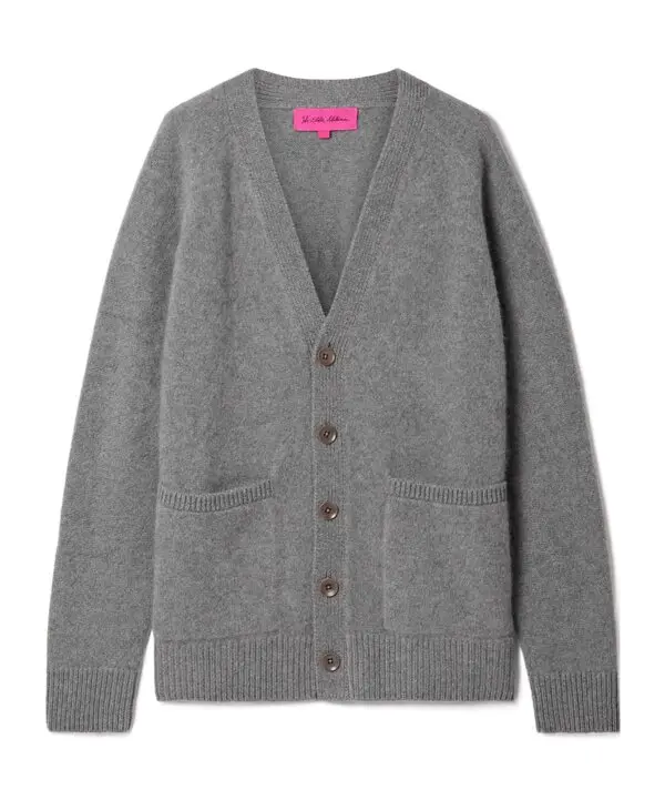 THE ELDER STATESMAN Long-sleeved Cashmere Cardigan - Grey