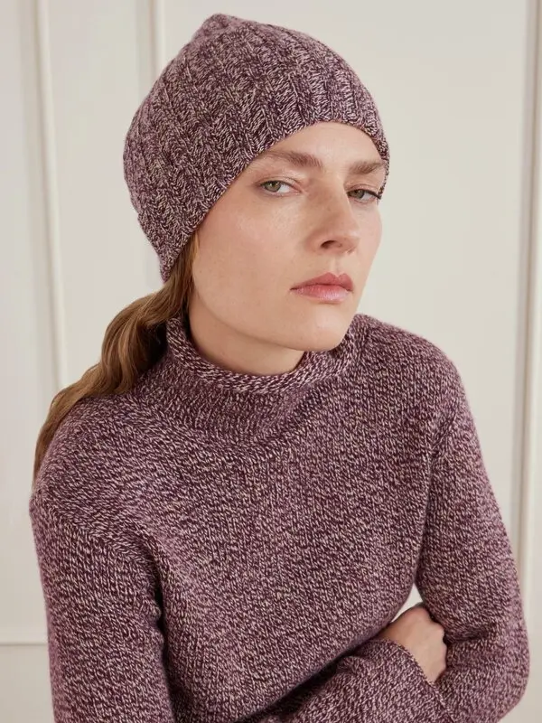 THE ELDER STATESMAN Pax Ribbed Cashmere Beanie