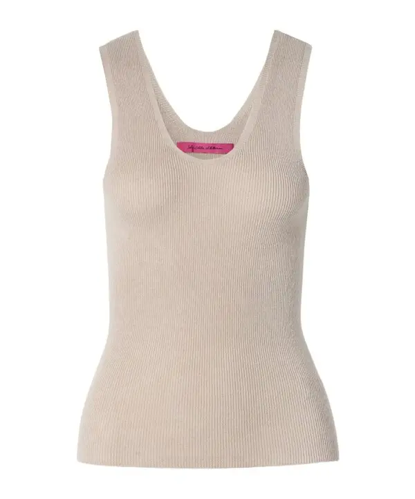 THE ELDER STATESMAN Delicash Ribbed Cashmere Blend Vest