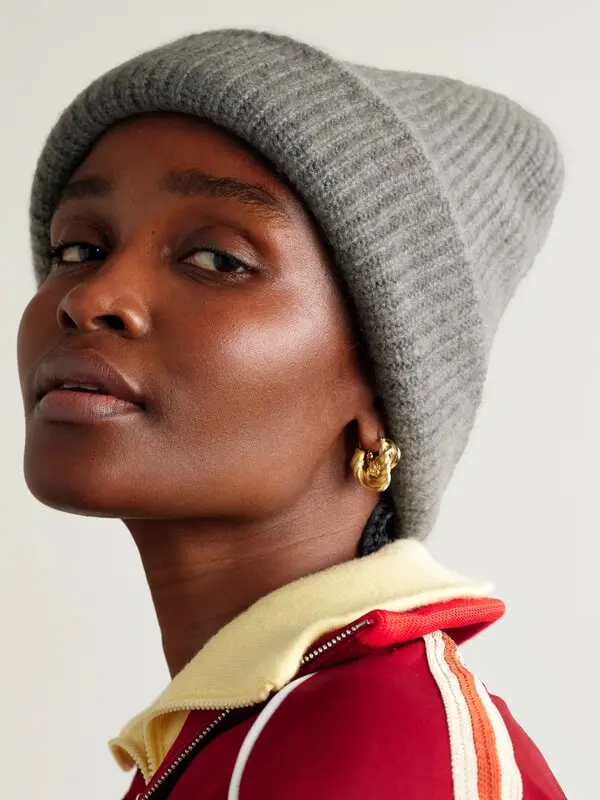 THE ELDER STATESMAN Watchman Ribbed Cashmere Beanie