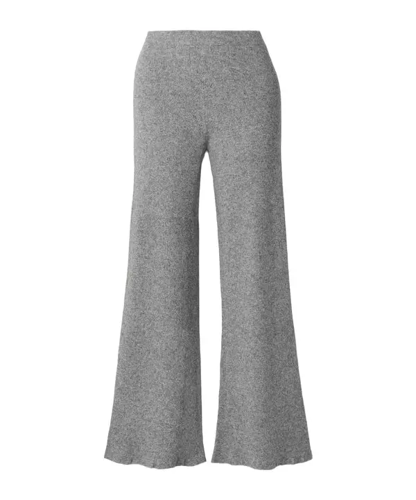 THE ELDER STATESMAN Ribbed Wide-leg Trousers