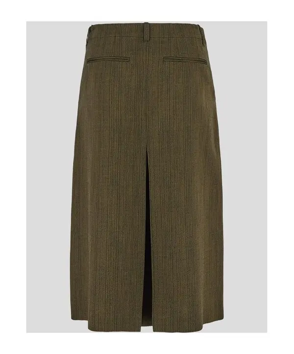 Dries Van Noten Midi Skirt With Belt Ring And Pockets
