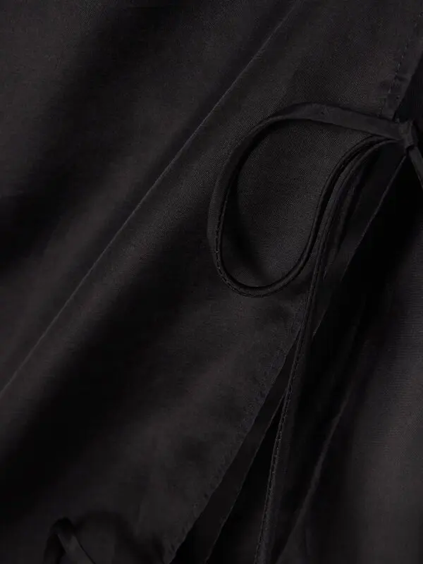 Le Kasha Anzio Tie-detailed Silk-tulle Top