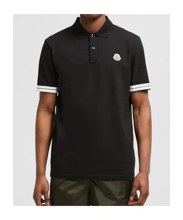 Moncler Logo Cotton Piquet Polo Shirt