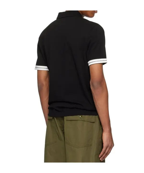 Moncler Logo Cotton Piquet Polo Shirt