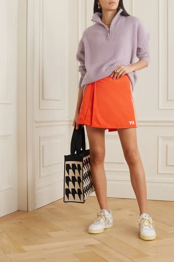 ADIDAS ORIGINALS Y-3 Firebird Striped Knitted Shorts