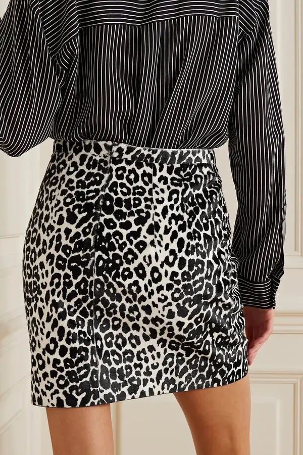Michael Kors Leopard Print Mini Skirt
