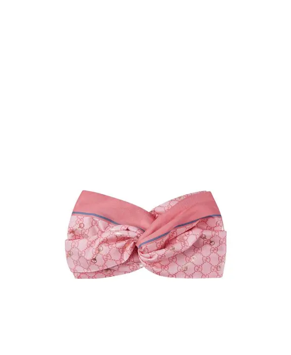 Gucci Gg Horsebit Silk Headband