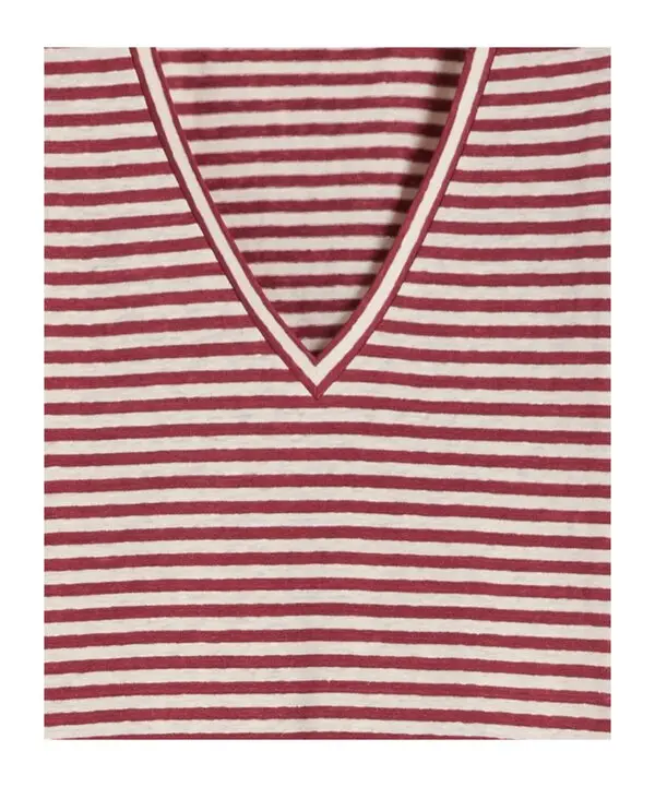 Max Mara V-neck Striped T-shirt - No