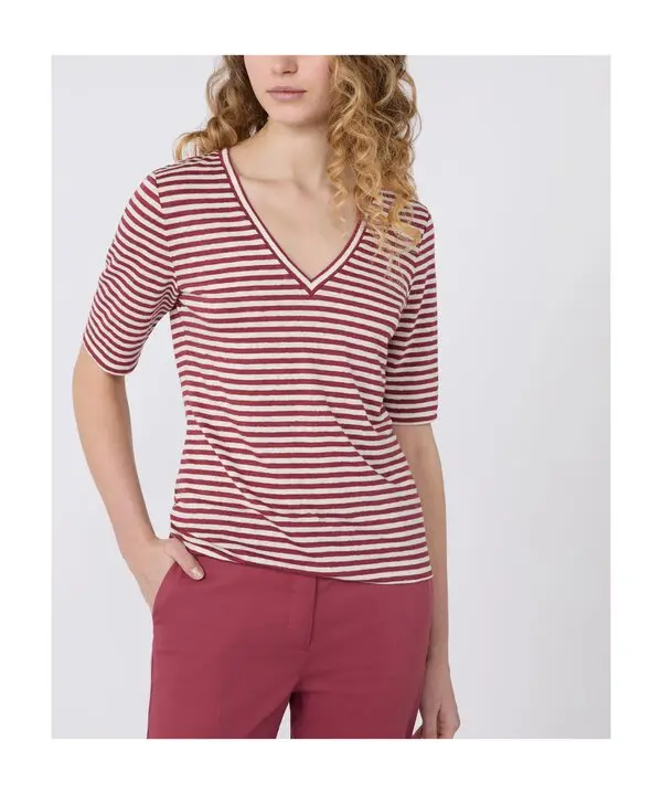 Max Mara V-neck Striped T-shirt - No