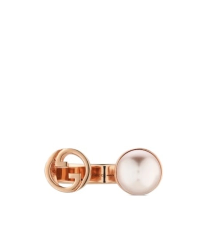 Gucci Blondie Series Resin Pearl Ring - Rose Gold