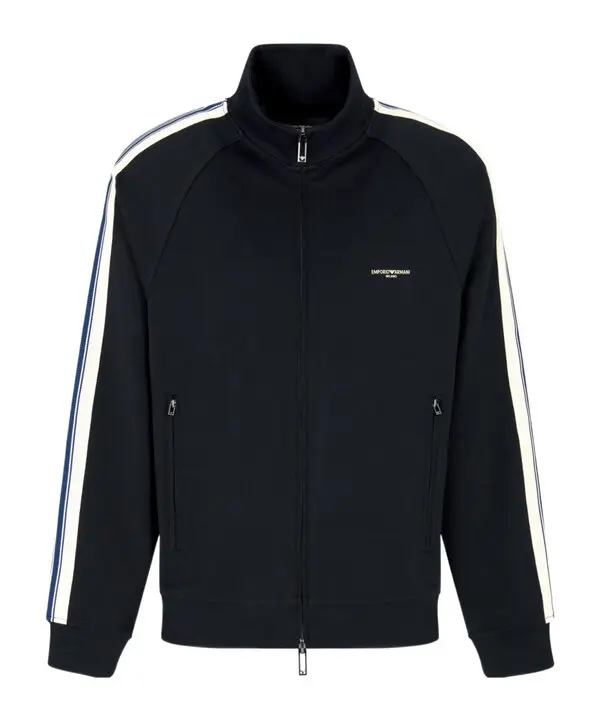 Emporio Armani Logo Detailed Zipped Sweatshirt