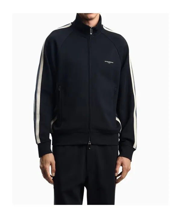Emporio Armani Logo Detailed Zipped Sweatshirt
