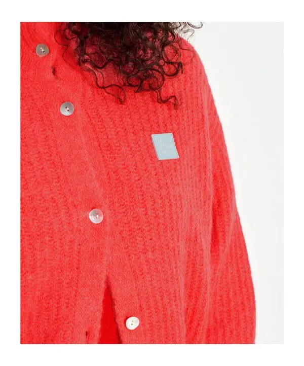 American Vintage Long Sleeve Knit Cardigan - Orange