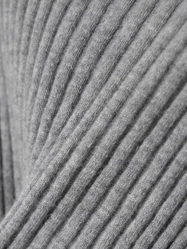 THE ELDER STATESMAN Ribbed Cashmere Short-sleeved Knit Sweater