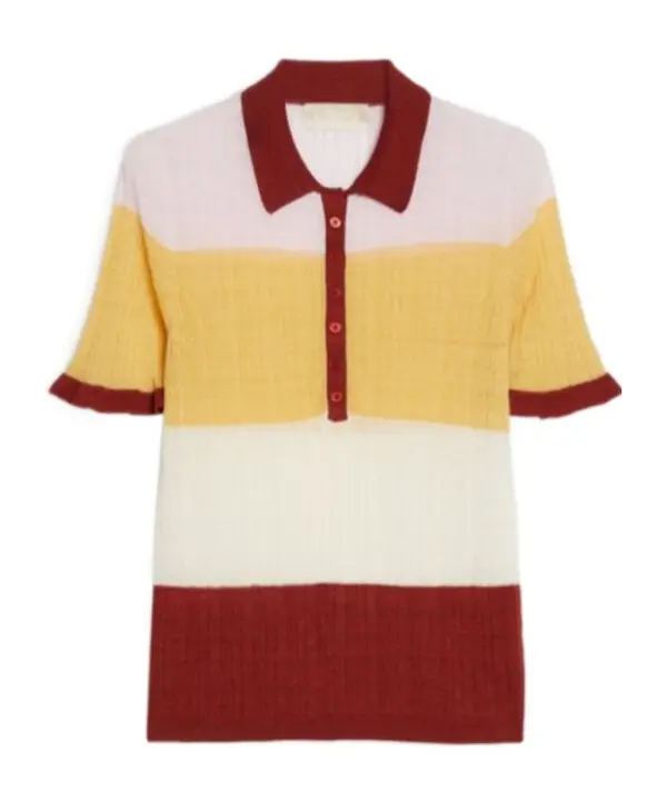 IBLUES Slim-fit Rib-knit Polo Shirt