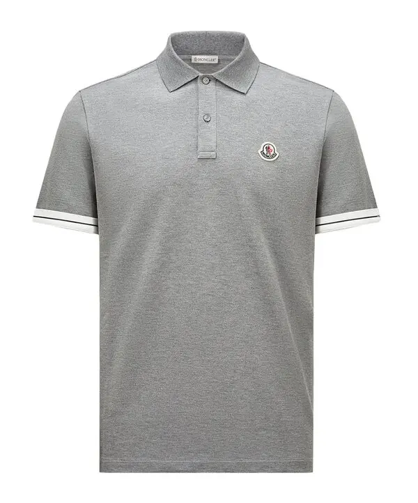 Moncler Logo Cotton Piquet Polo Shirt