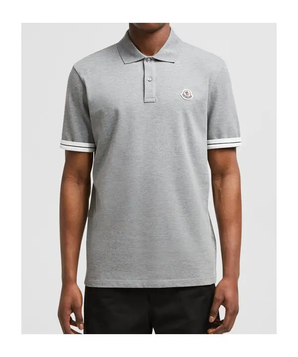 Moncler Logo Cotton Piquet Polo Shirt