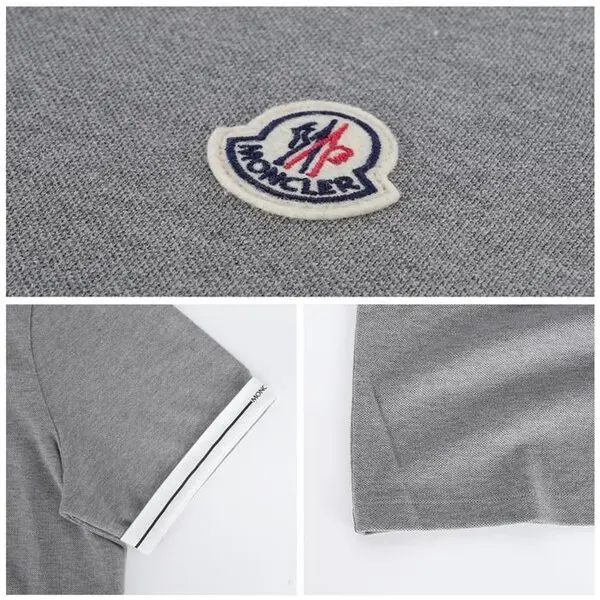 Moncler Logo Cotton Piquet Polo Shirt - Dark Gray