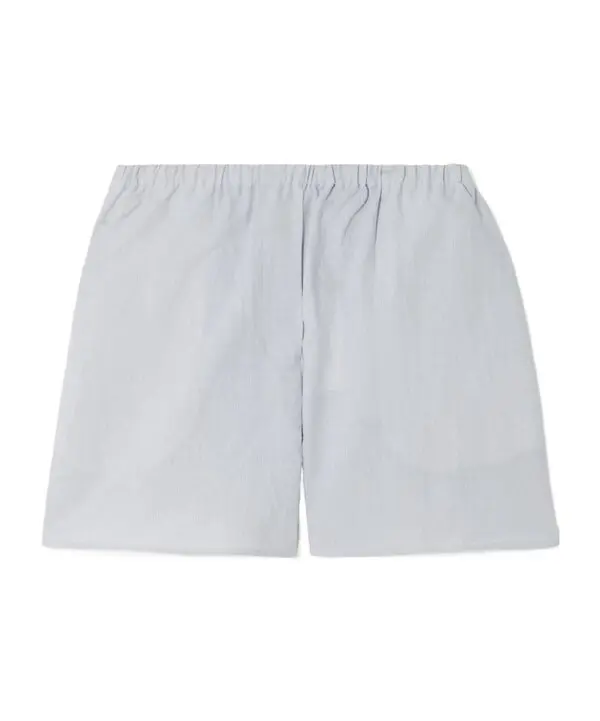 Proenza Schouler Jana Striped Cotton-linen Blend Shorts