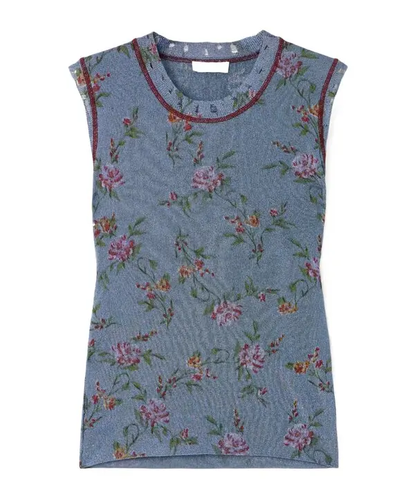 Rabanne Floral-print Tank Top