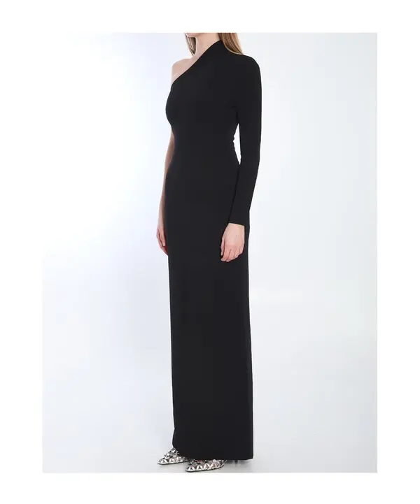 Solace Joana Maxi Dress With One-shoulder Asymmetric Sleeves
