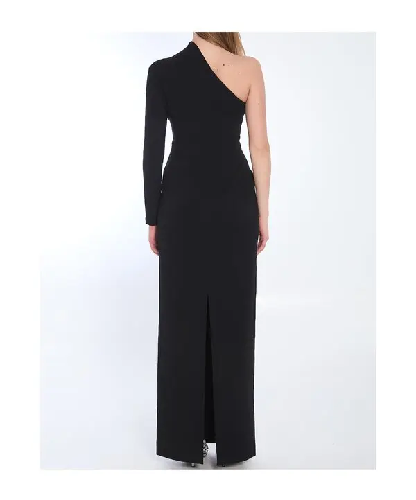Solace Joana Maxi Dress With One-shoulder Asymmetric Sleeves