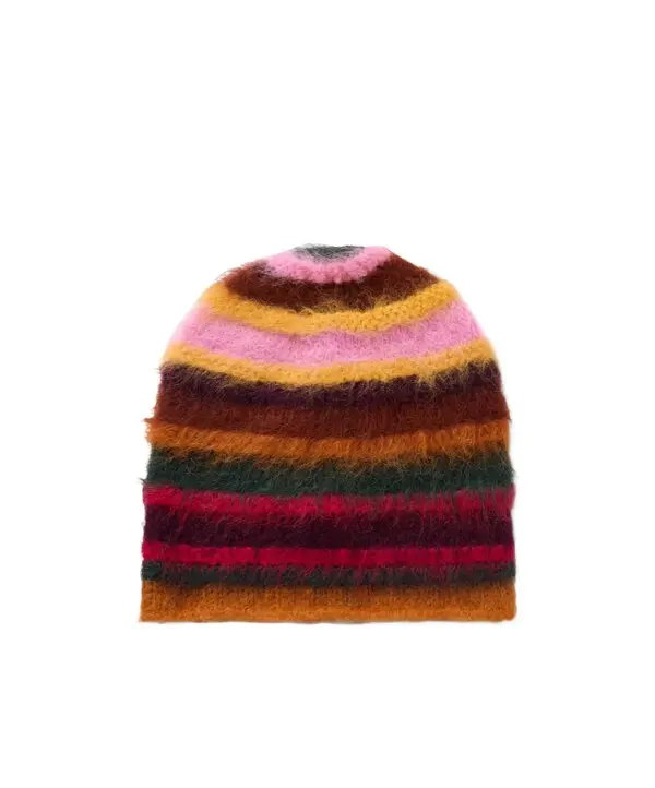 THE ELDER STATESMAN Striped Beanie