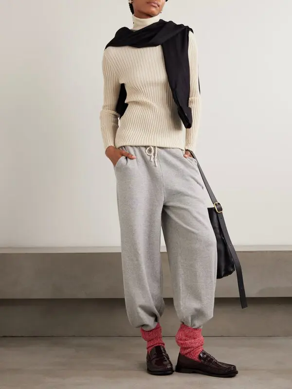 THE ELDER STATESMAN Ribbed Cashmere Turtleneck Sweater
