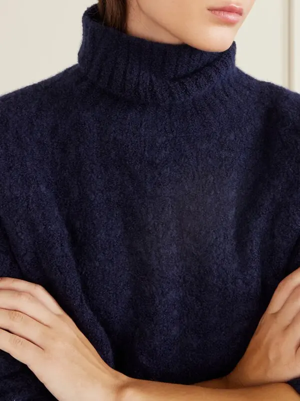 THE ELDER STATESMAN Cable Knit Turtleneck Sweater