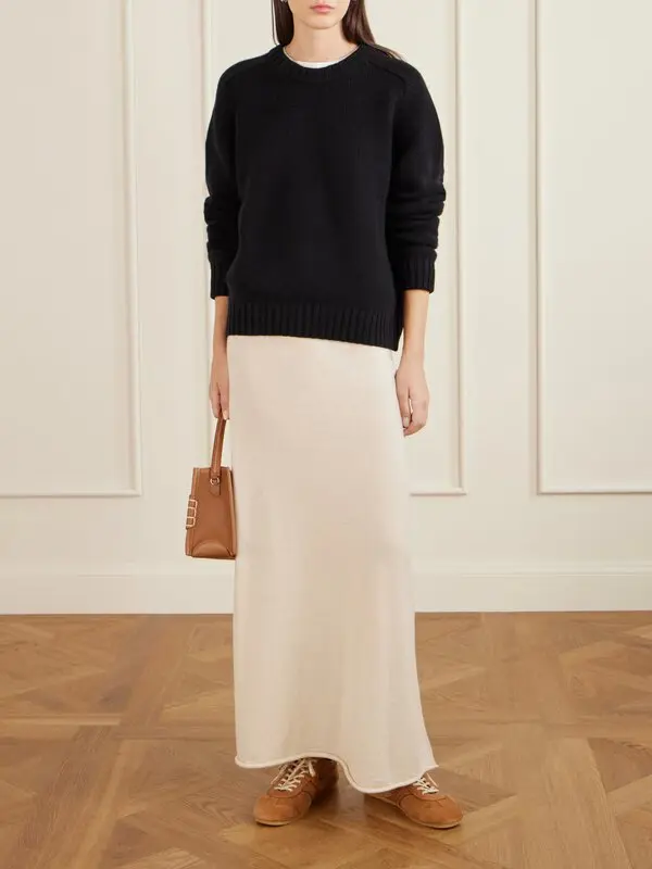 THE ELDER STATESMAN Cashmere Long Skirt