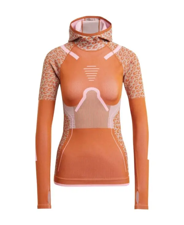 Adidas Hooded Jumper With Thumbholes - Brown