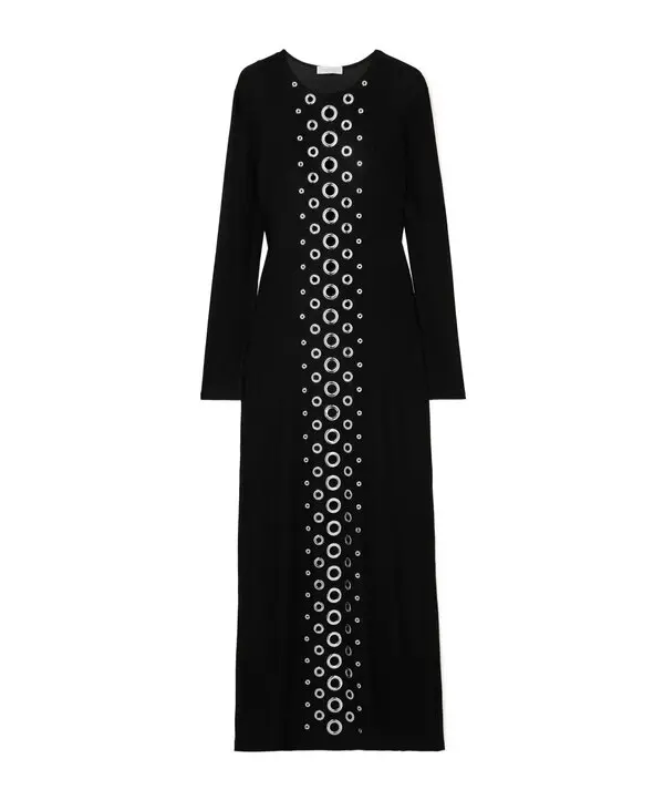 Rabanne Semi-sheer Eyelet Maxi Dress