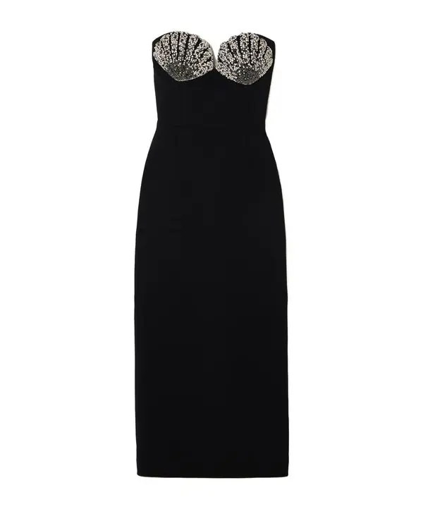 Rebecca Vallance Cordelia Strapless Embellished Midi Dress