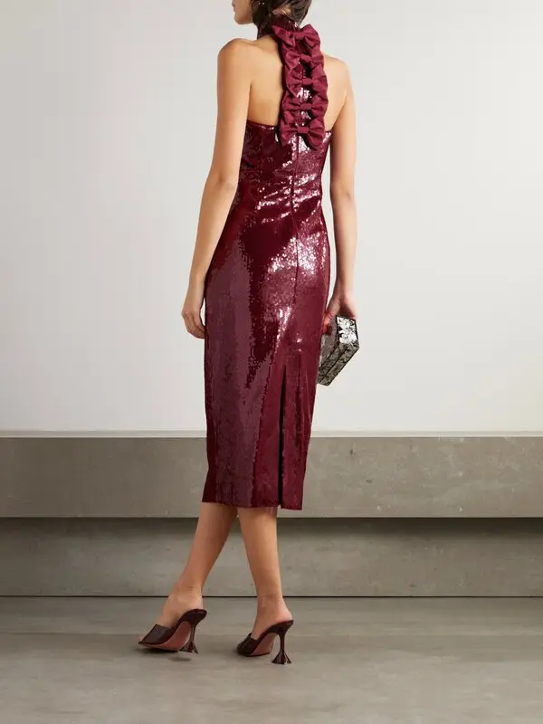 Rebecca Vallance Zelda Bow Sequined Dress