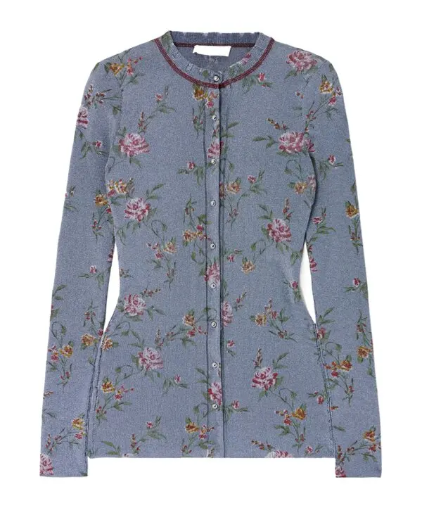 Rabanne Floral-print Cardigan