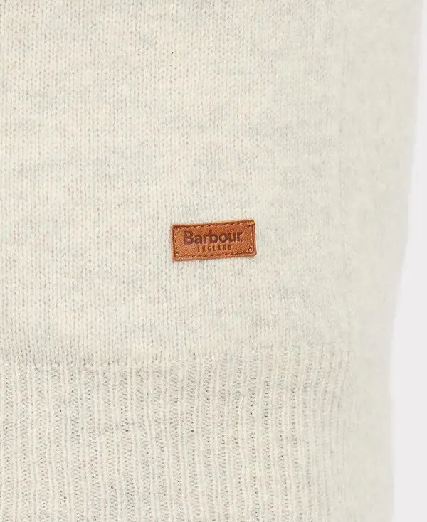 Barbour High-neck Half-button Knit Jumper With Ribbed Details