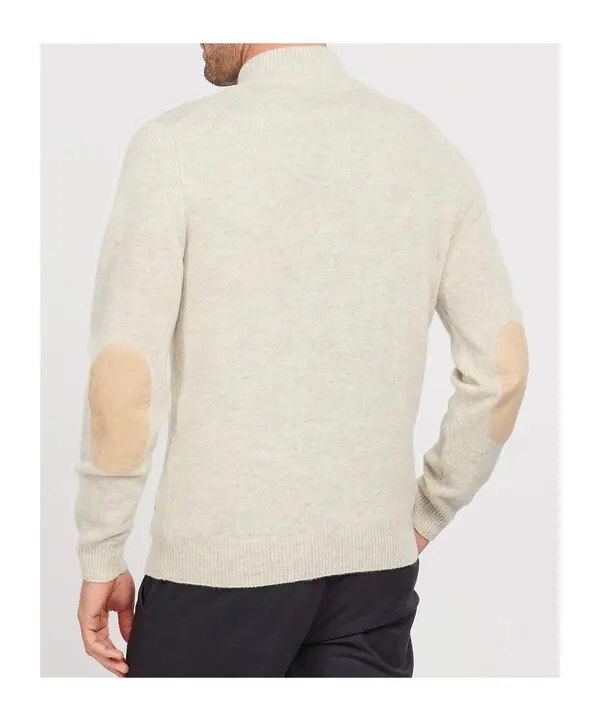 Barbour High-neck Half-button Knit Jumper With Ribbed Details