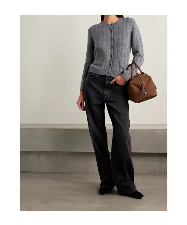 Le Kasha Long-sleeved Cardigan With Round Neck And Button Closure
