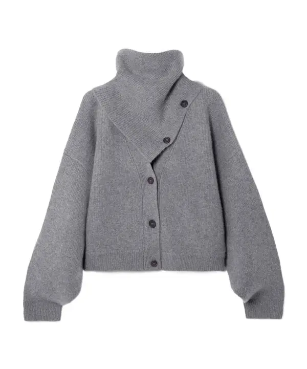 Le Kasha Long-sleeved Cardigan With Button Closure