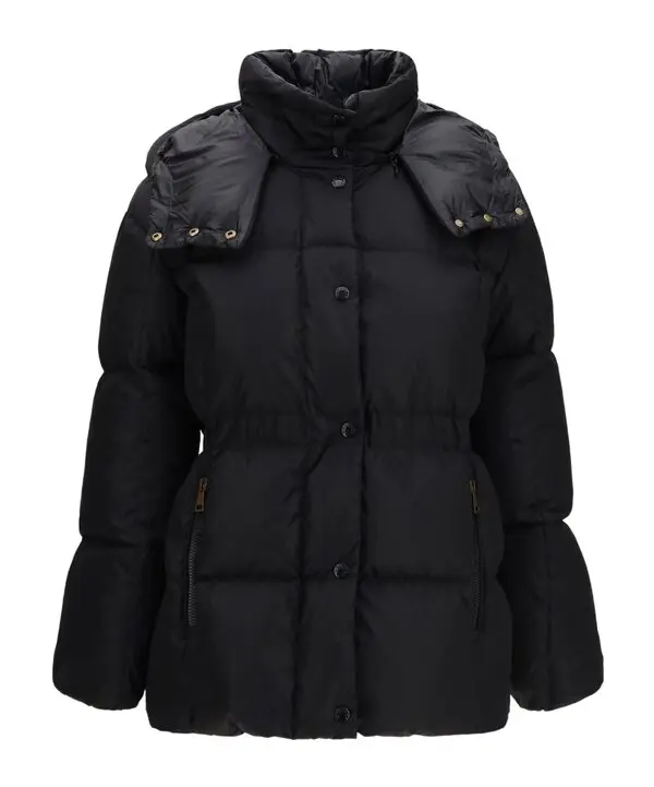 Moncler Agneux Hooded Short Down Jacket - Black