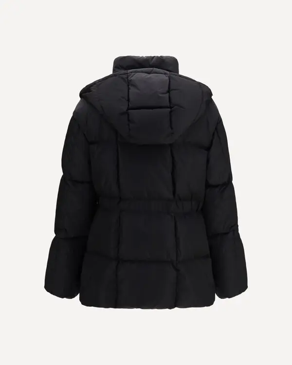 Moncler Agneux Hooded Short Down Jacket - Black