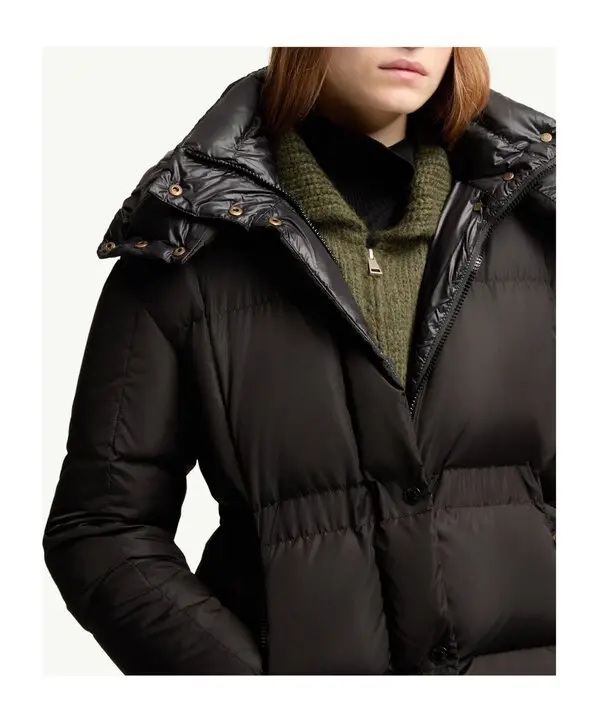 Moncler Agneux Hooded Short Down Jacket - Black