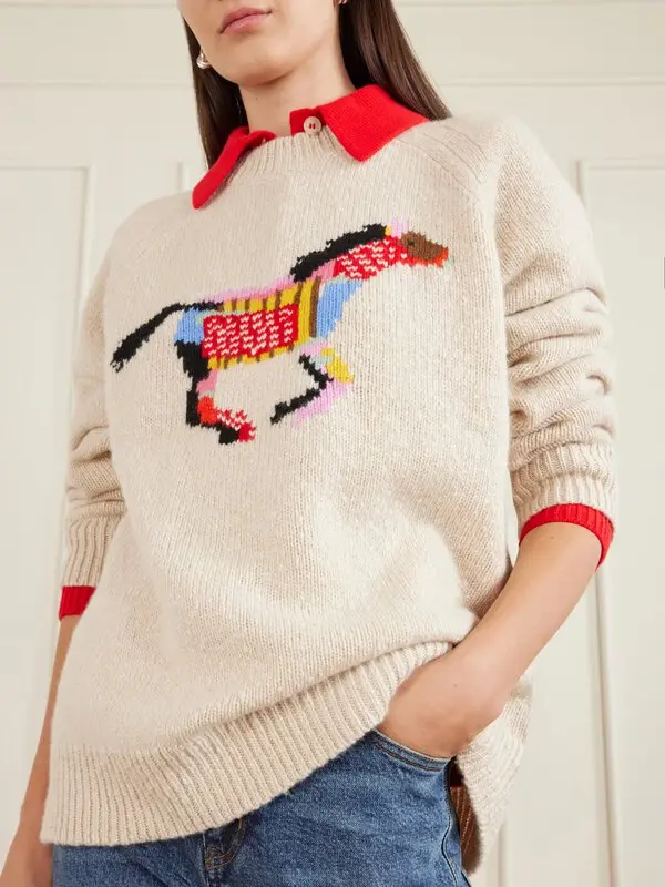 THE ELDER STATESMAN Glacier Horse Sweater