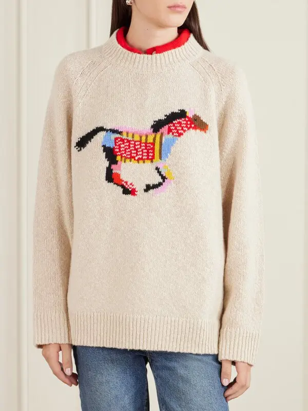 THE ELDER STATESMAN Glacier Horse Sweater